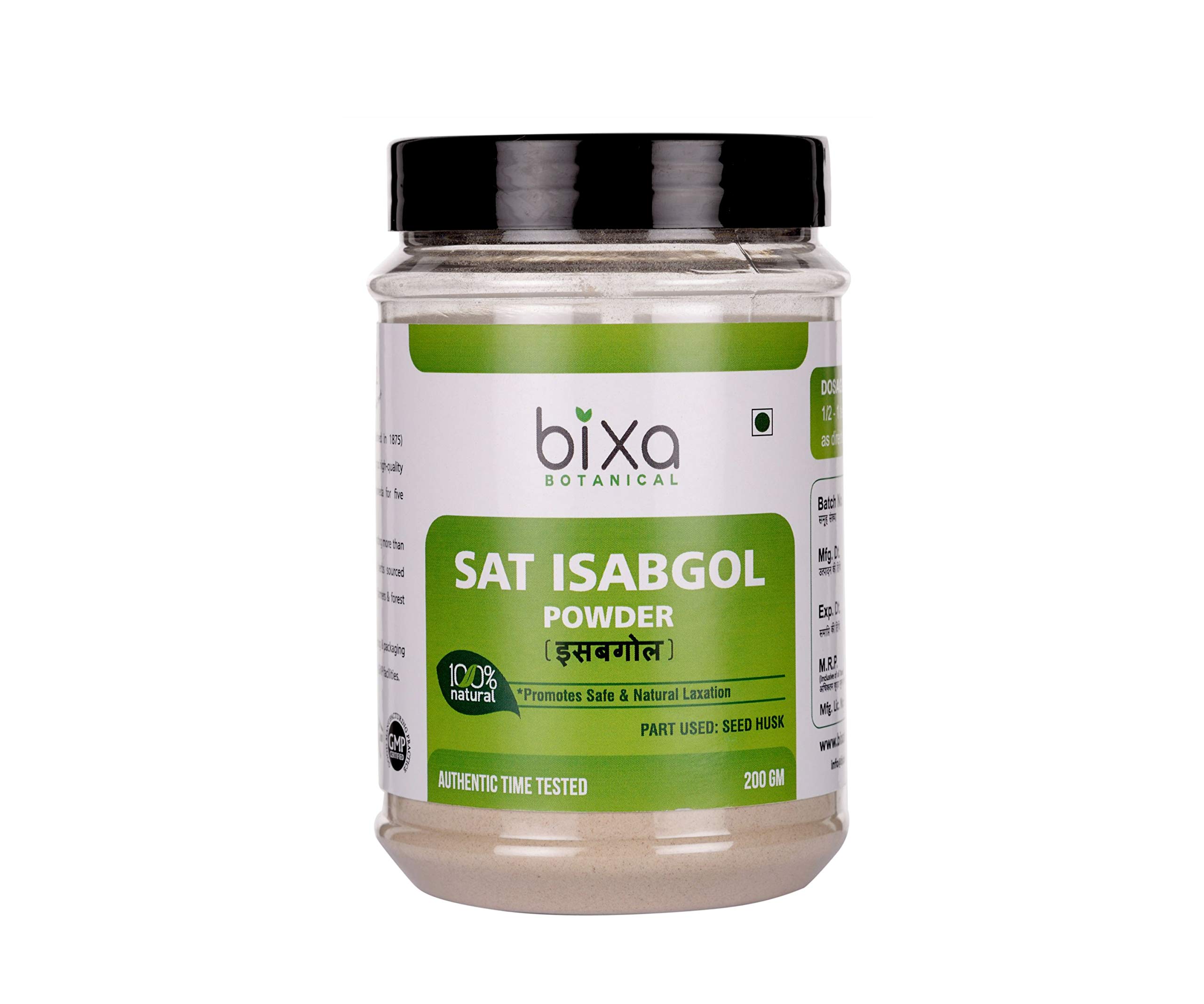 Buy Bixa Botanical Sat Isabgol Powder (ago Ovata, Psyllium Husk) Daily ...