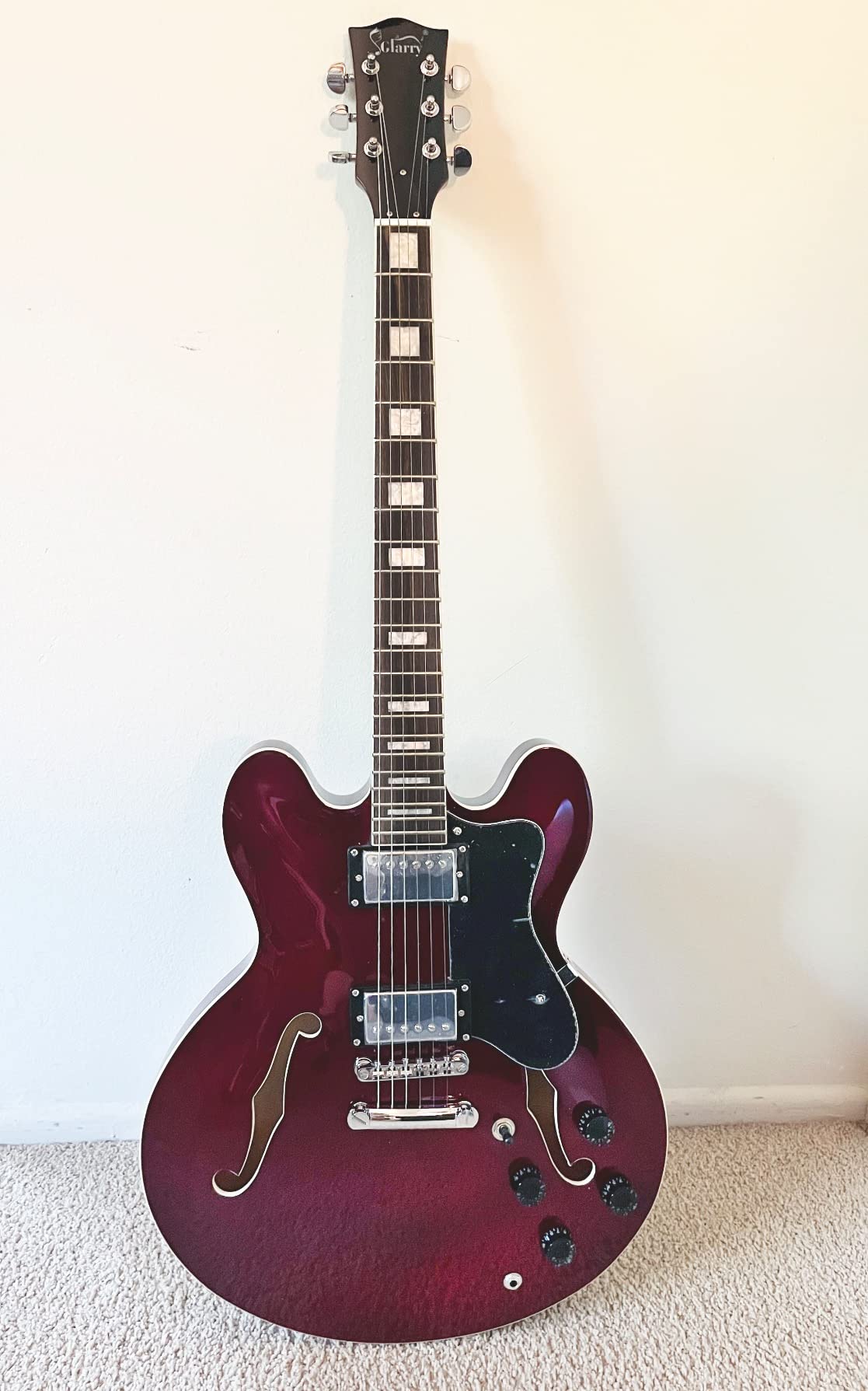 Amazon.com: Ktaxon 42 Inch Electric Guitar, 6 String Semi-Hollow Body H ...