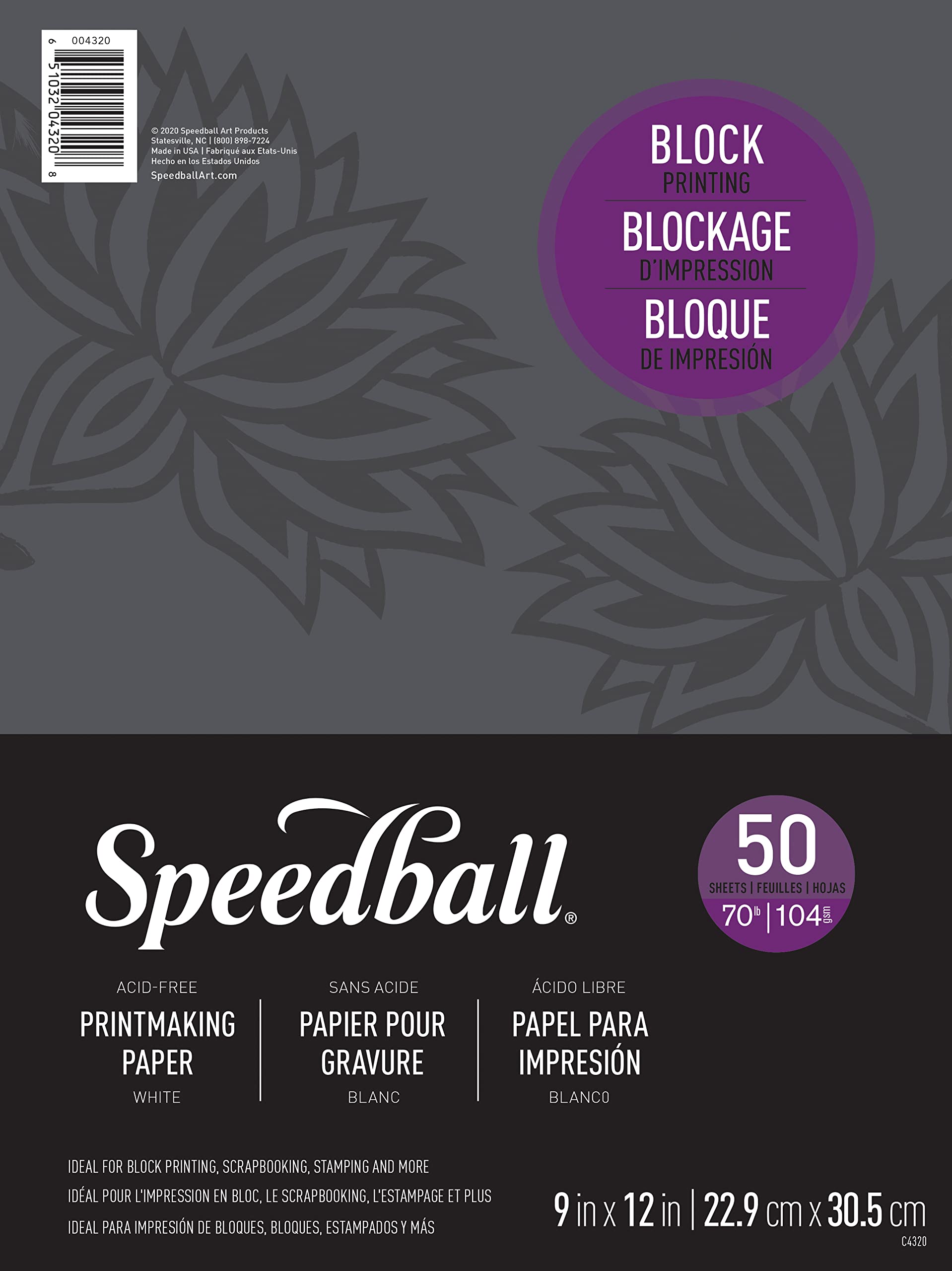 Amazon.com: Speedball Printmaster Paper, 9"x12", 100-Sheets, 70lb ...