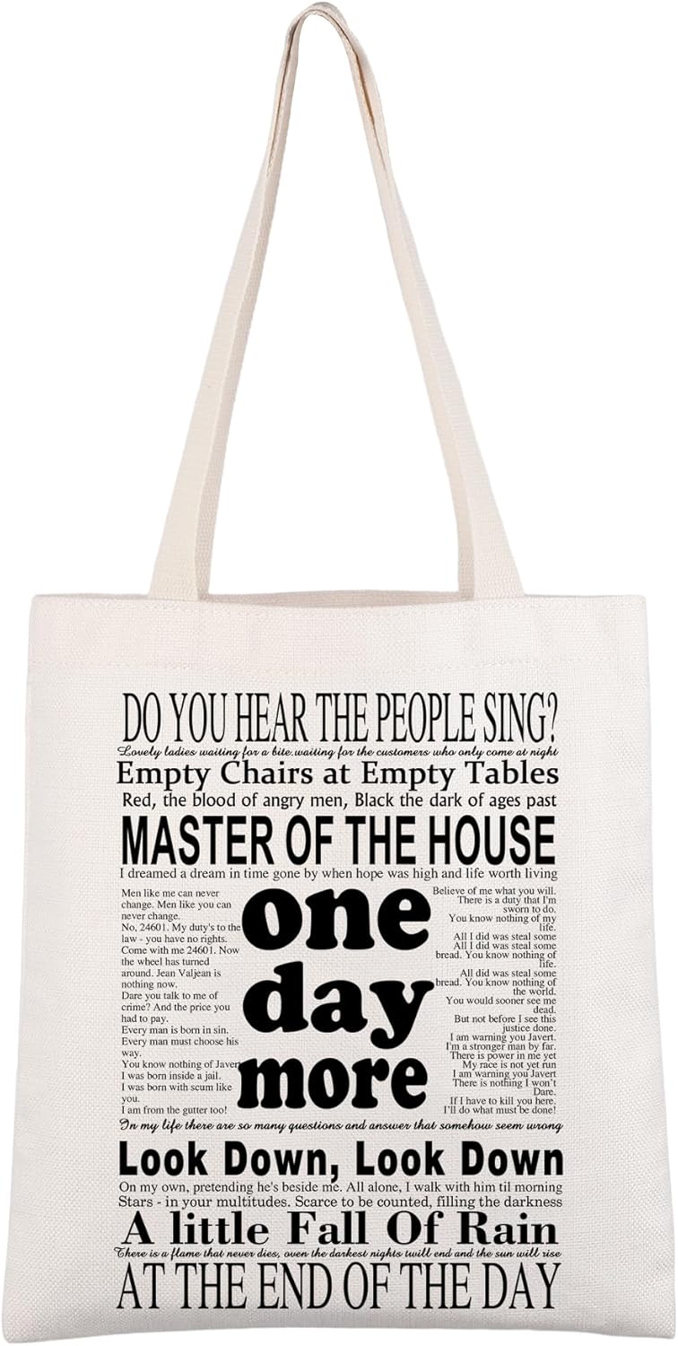 Amazon.com: CMNIM Les’Miserables Broadway Tote Bag Les’Miserables Quote ...