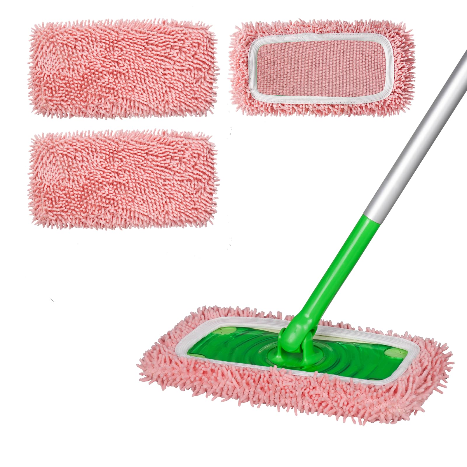 Amazon.com: Reusable 100% Coral Fleece Mop Pads Compatible with Swiffer ...