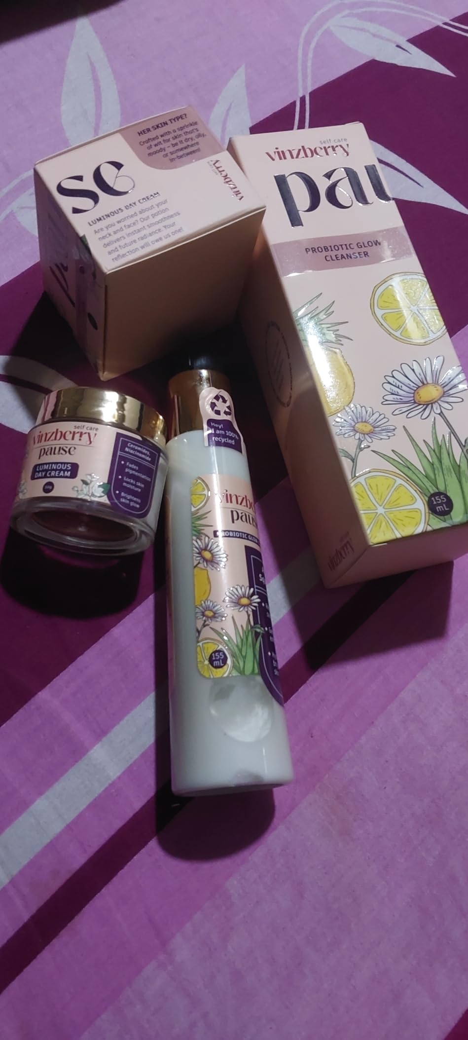 VINZBERRY Pause Luminous Day Cream | Ceramides, Niacinamide ...