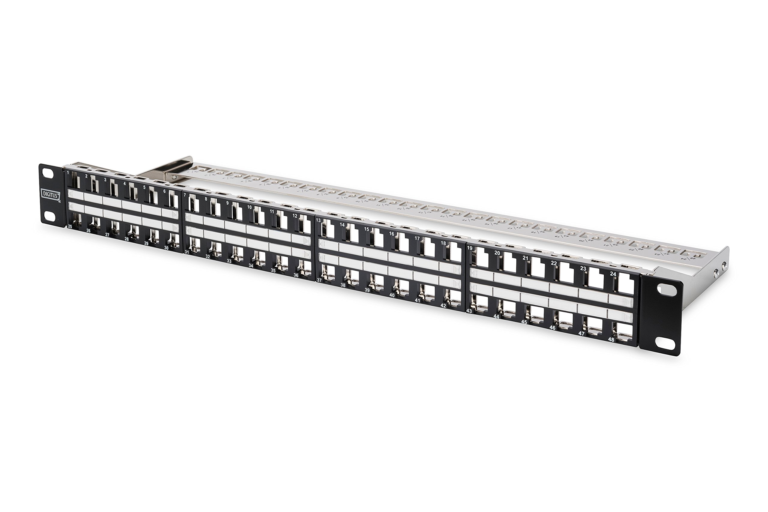 DIGITUS Patch Panel Modulare - 48 porte 1U - 19" Rack - Per moduli RJ45 ...