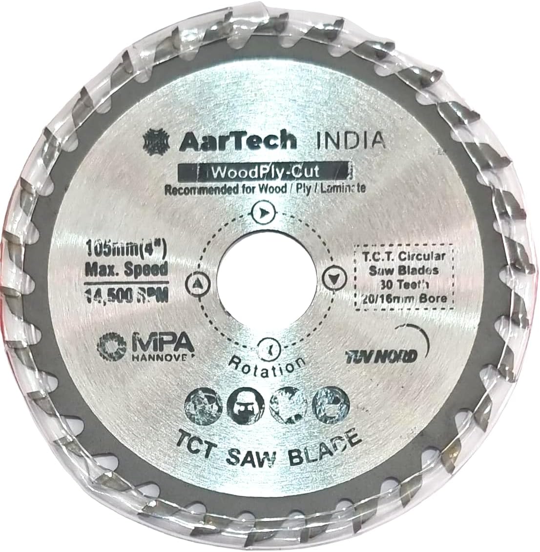 AarTech® TCT Saw Blade for wood plyCut 4" 105mm x 20mm 30T, 40T ...