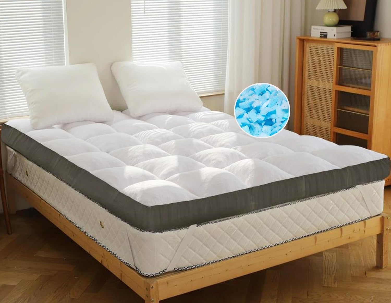 Amazon.com: WhatsBedding 4 Inch Mattress Topper King Size Memory Foam ...