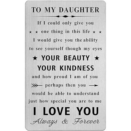 Daughter Birthday Card Gifts from Mom Dad, Daughter Wedding Graduation ...