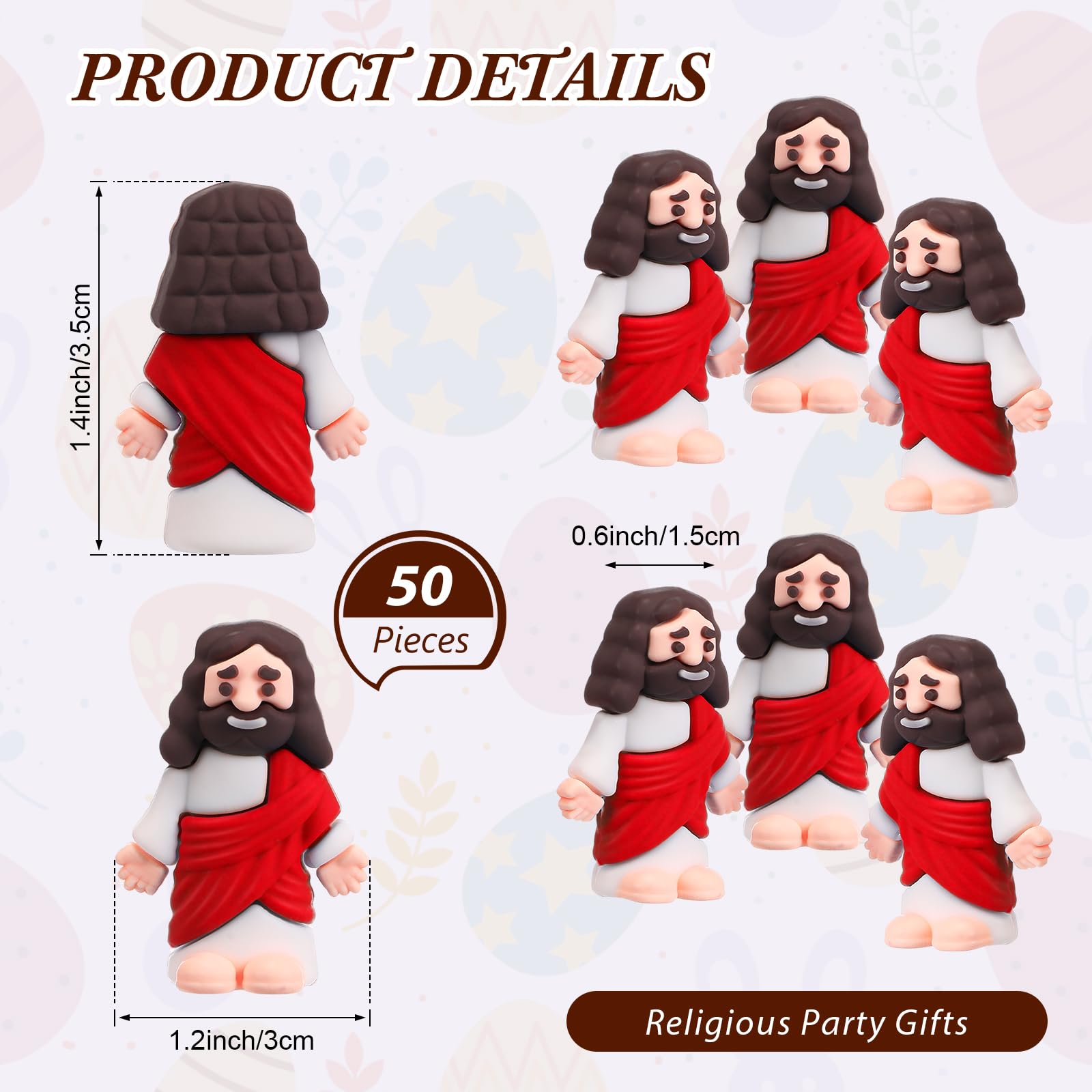 Snapklik.com : Bememo 50 Pcs Mini Jesus Figures Original Design Jesus ...