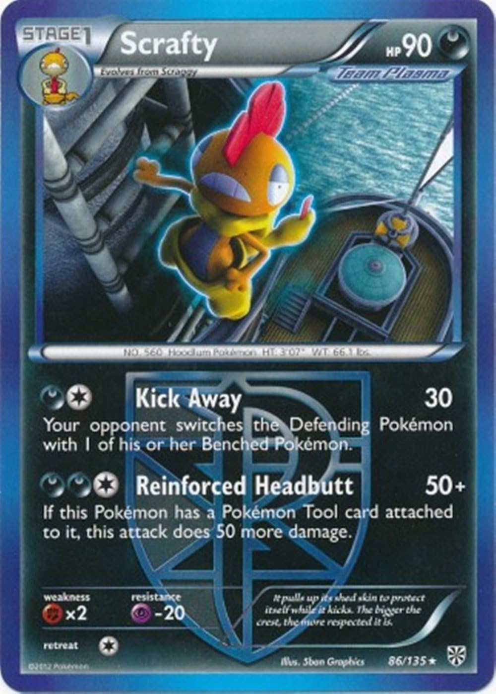 Amazon.com: Pokemon - Scrafty (86/135) - BW - Plasma Storm : Toys & Games