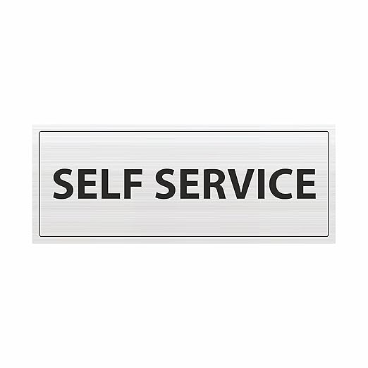 Anne Print Solutions® Self service sign board for restaurant Stainless ...