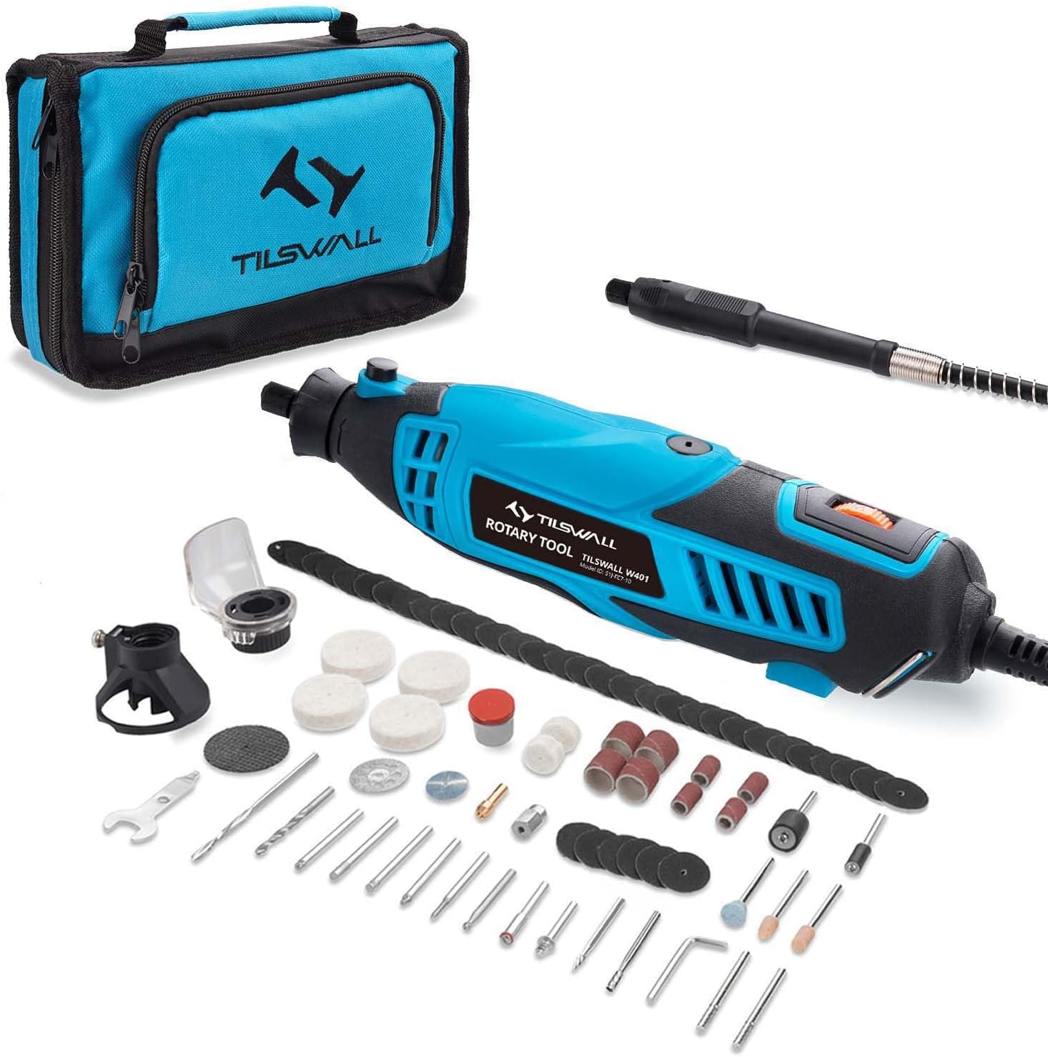 Tilswall Rotary Tool 160W Rotary Multi Tool Kit Set with 6 Variable ...