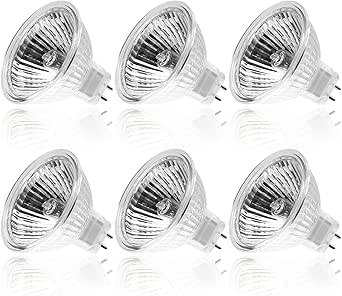 WeshLMPO GU5.3 Halogen Light Bulbs 2 Pin, Durable High Output MR16 50W ...