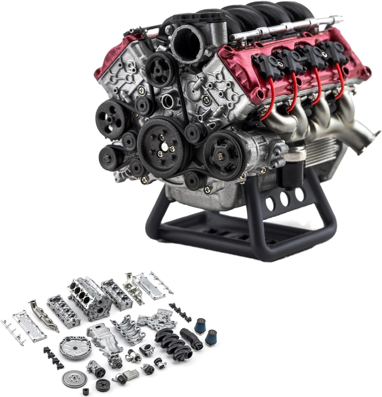 Amazon.com: Mini V8 Engine Kits That Runs, 3D Printed Resin Engine ...