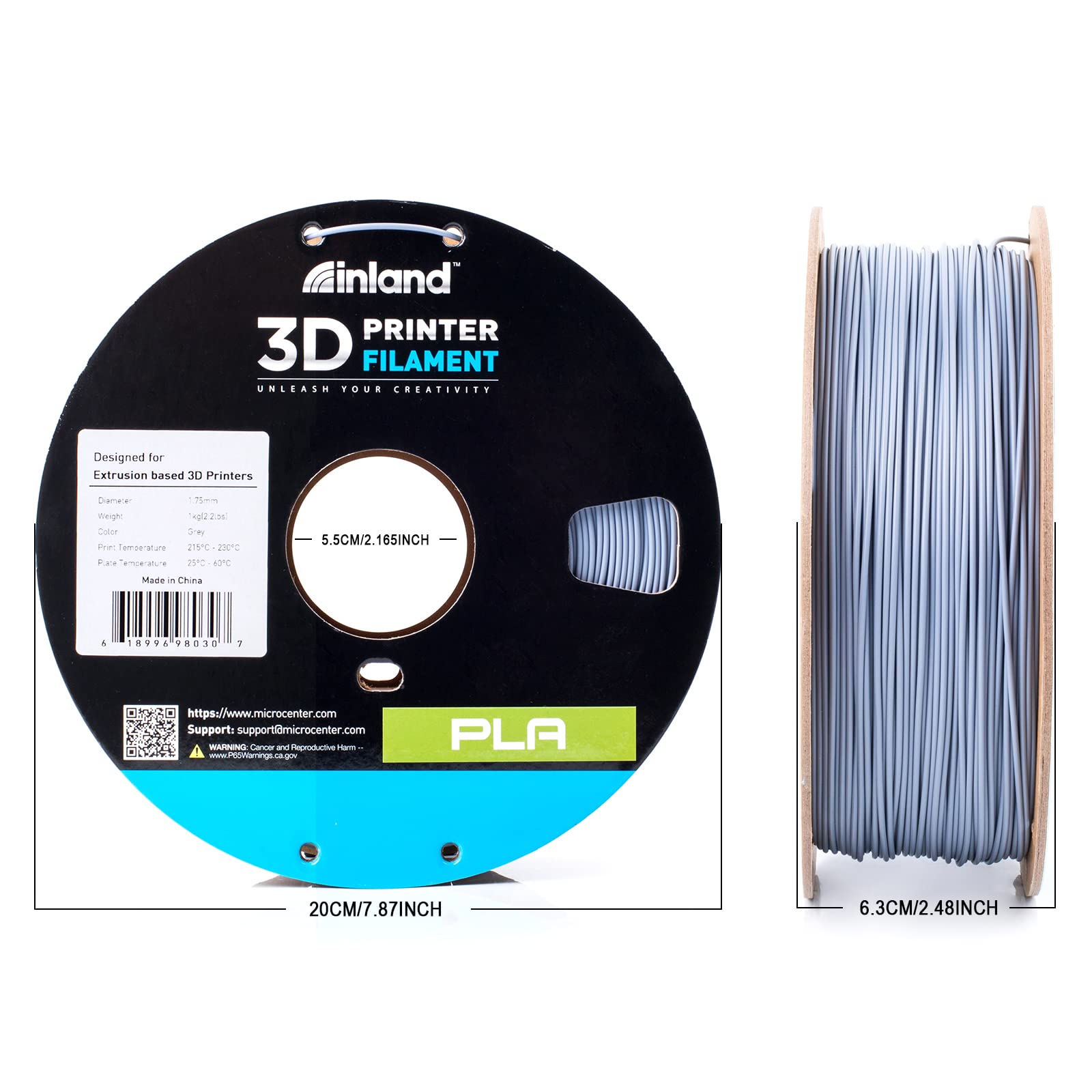 Snapklik.com : INLAND 2 Pack PLA 3D Printer Filament - 3D Printing PLA ...