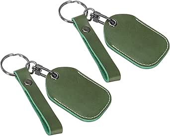 Amazon.com: PATIKIL Leather Keychain Blanks, 2 Pack DIY PU Leather Key ...