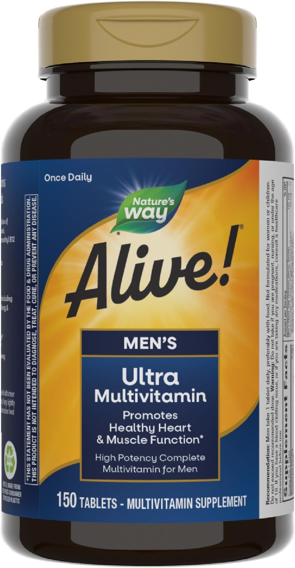 Amazon.com: Nature's Way Alive! Max3 Potency Multivitamin, Ultra ...