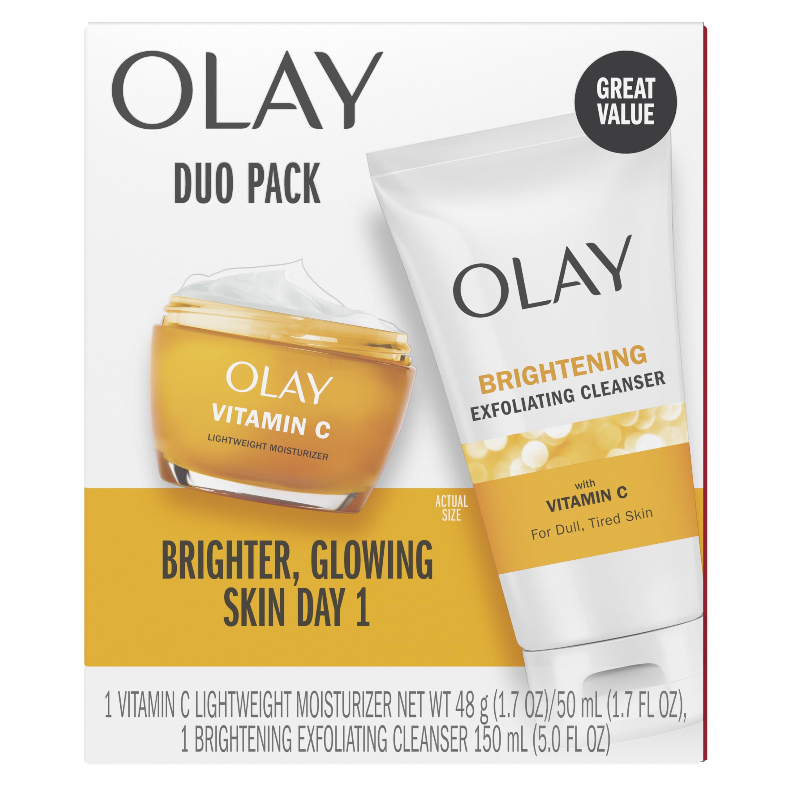 Olay Regenerist Vitamin C + Peptide 24, Duo Pack, Cleanser 150 mL ...