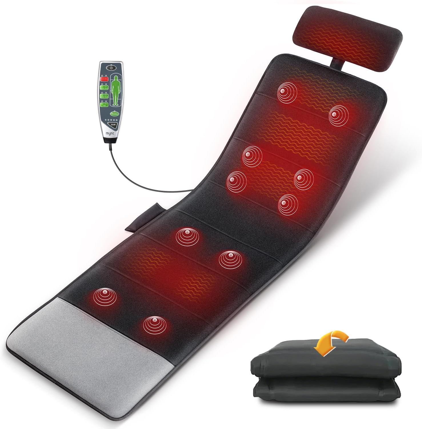 Amazon.com: Mynt Maasage Mat for Full Body with Heat, Massage Mattress ...