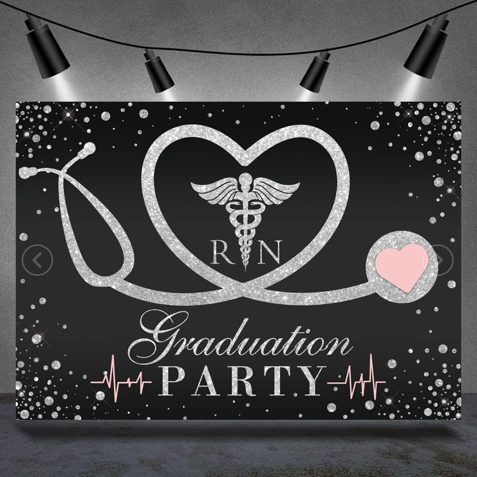 Amazon.com : Rsuuinu Nurse Graduation Backdrop Congrats Nurse Grad ...