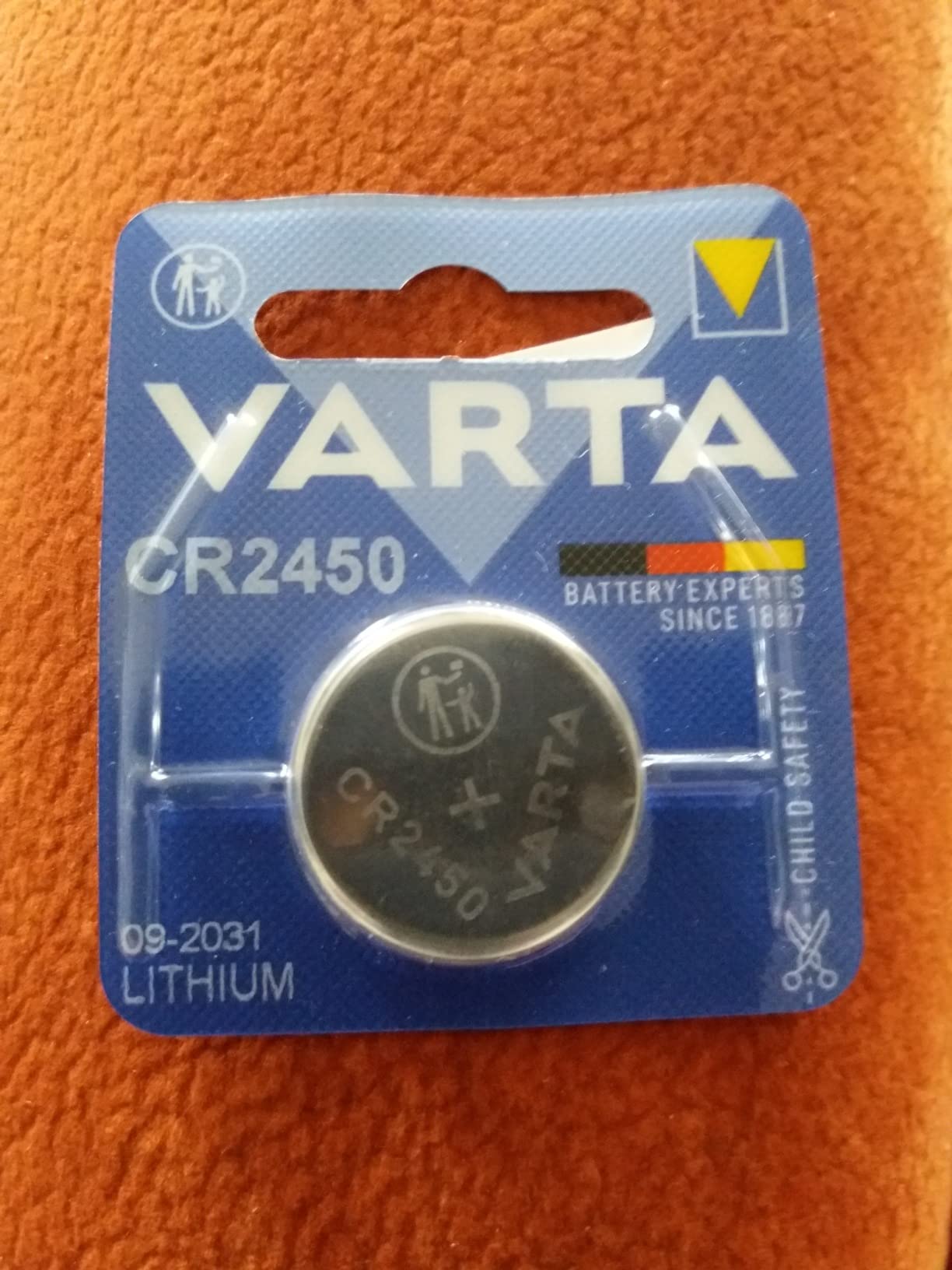 Varta 48062 CR2450 (6450) lithium button cell batteries, 3 V. : Amazon ...