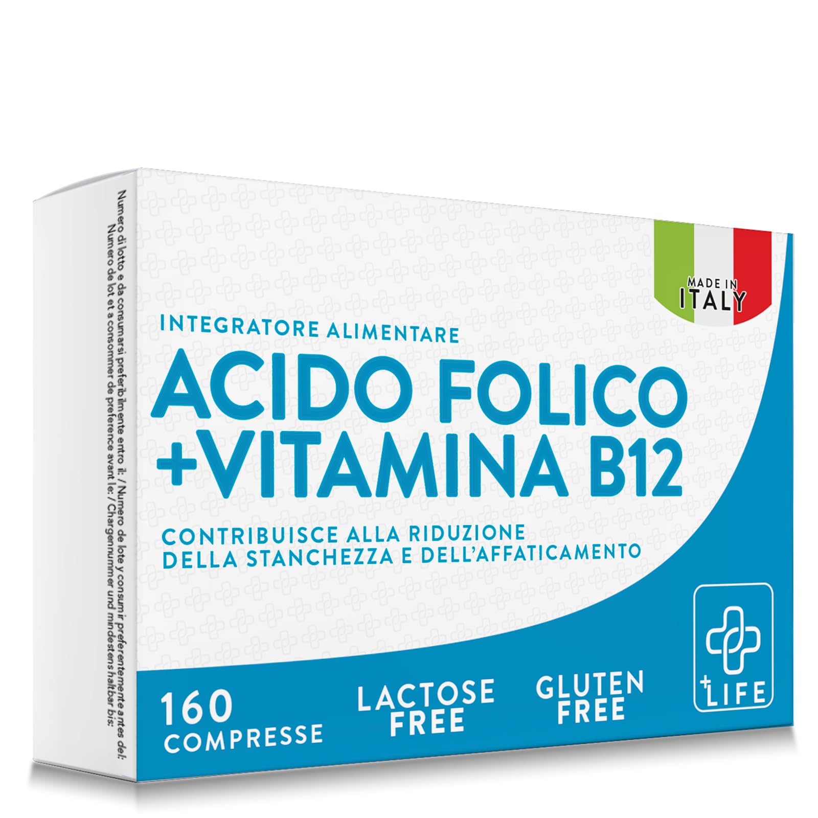 Acido Folico 400 mg Con B12 160 Compresse PiuLife® 1 Al Giorno, Folina ...