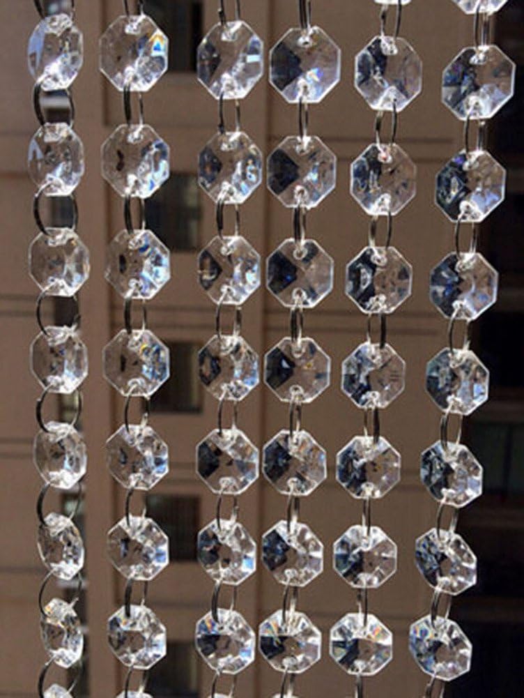 33/100FT Clear Acrylic Crystal Beads Garland Chandelier Hanging Wedding ...