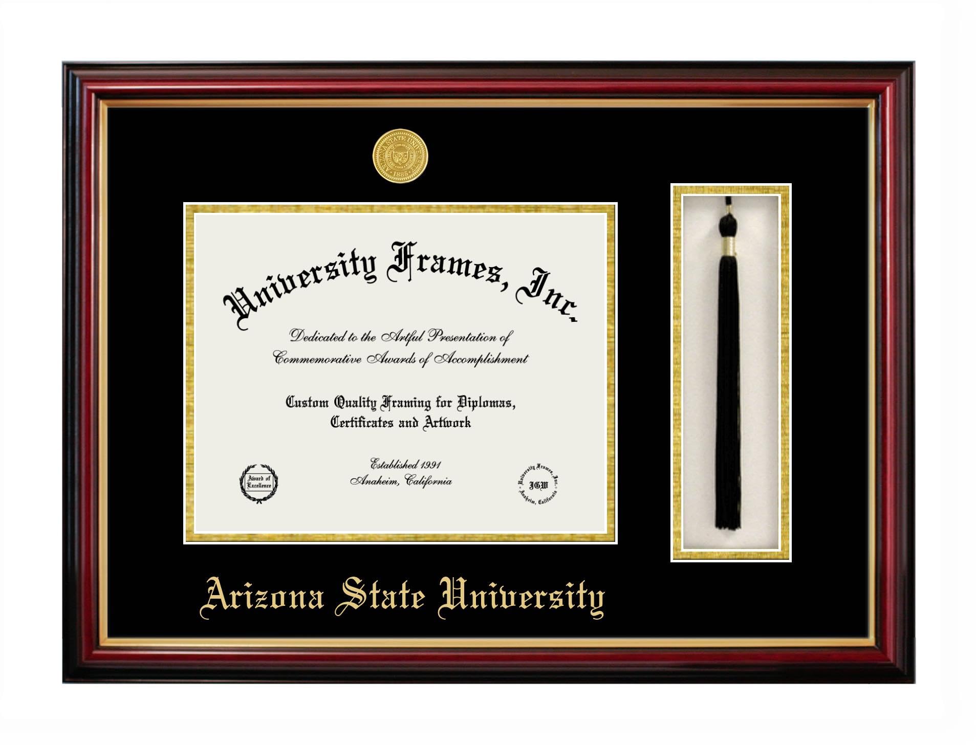 Snapklik.com : NCAA Arizona State Sun Devils Tassel Box And Diploma Frame