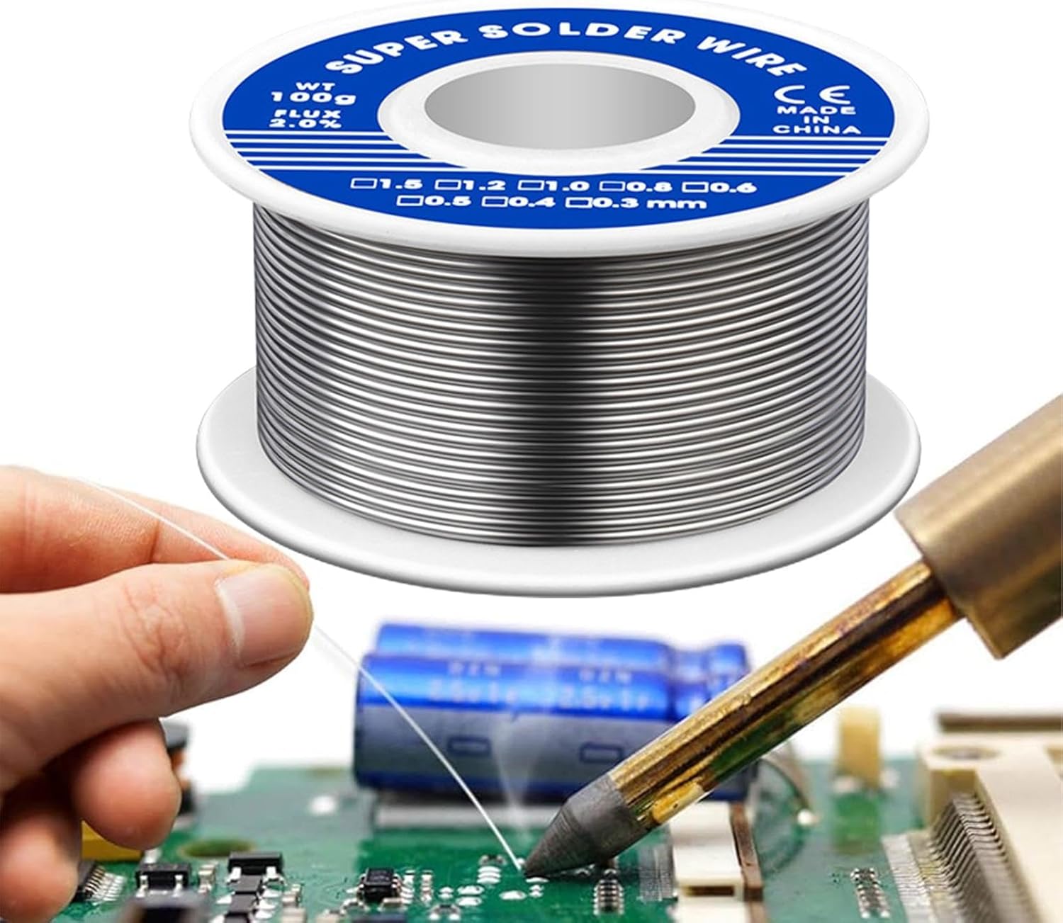 Amazon | 1ロール 錫 ハンダ付けワイヤ、はんだ、電気はんだワイヤ、ハンダワイヤーリール、メタル はんだごて、電子はんだワイヤー、多目的やに入りはんだワイヤ、溶接作業用、低融点、溶接用 ...
