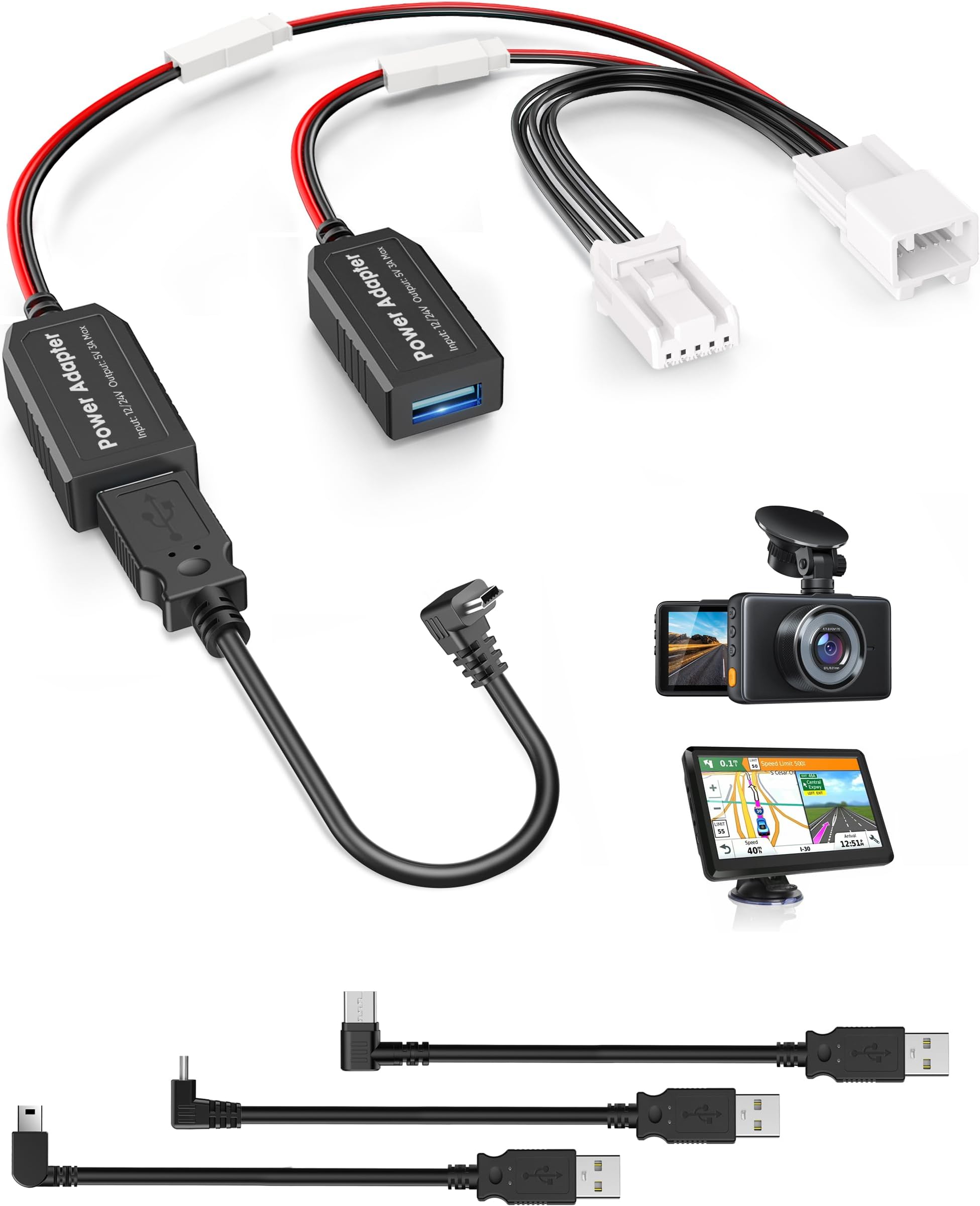 Amazon.com: DashCam Power Adapter,(5P Type E)Fit Subaru Ascent ...