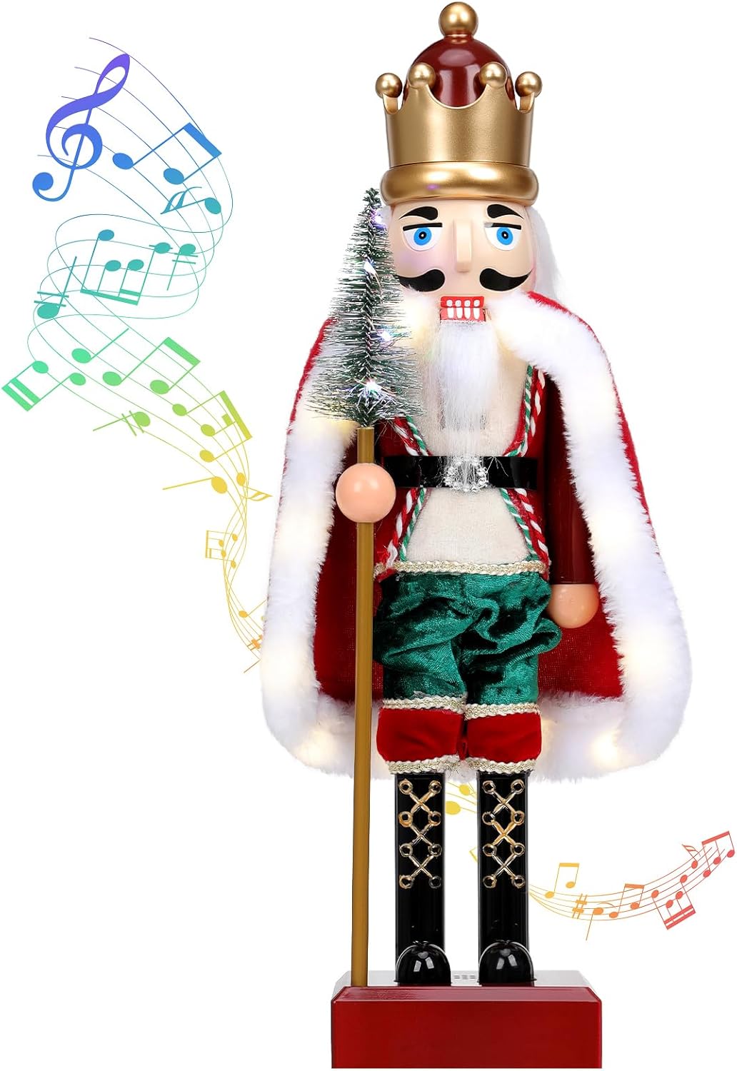 Amazon.com: Dolodomy 15" Nutcracker Christmas Decor, Nutcracker Music ...