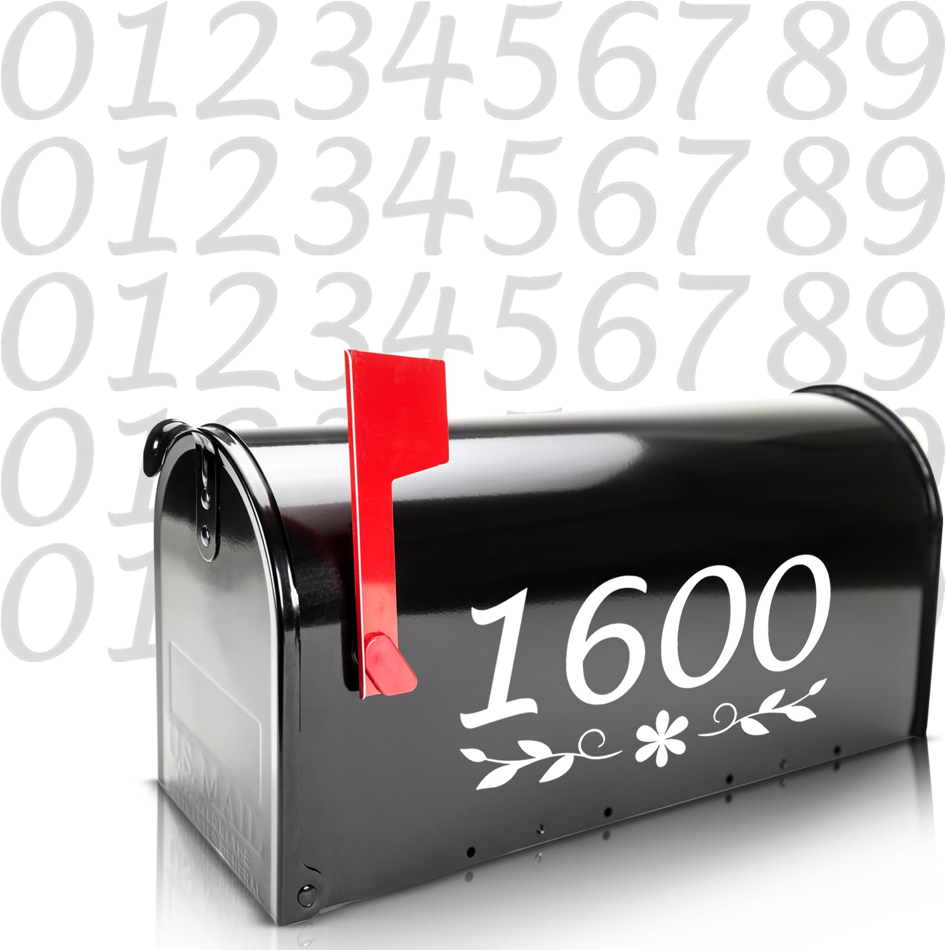 House Number/Road Post Box Letterbox Wall Art Sticker, Decal, Graphic ...