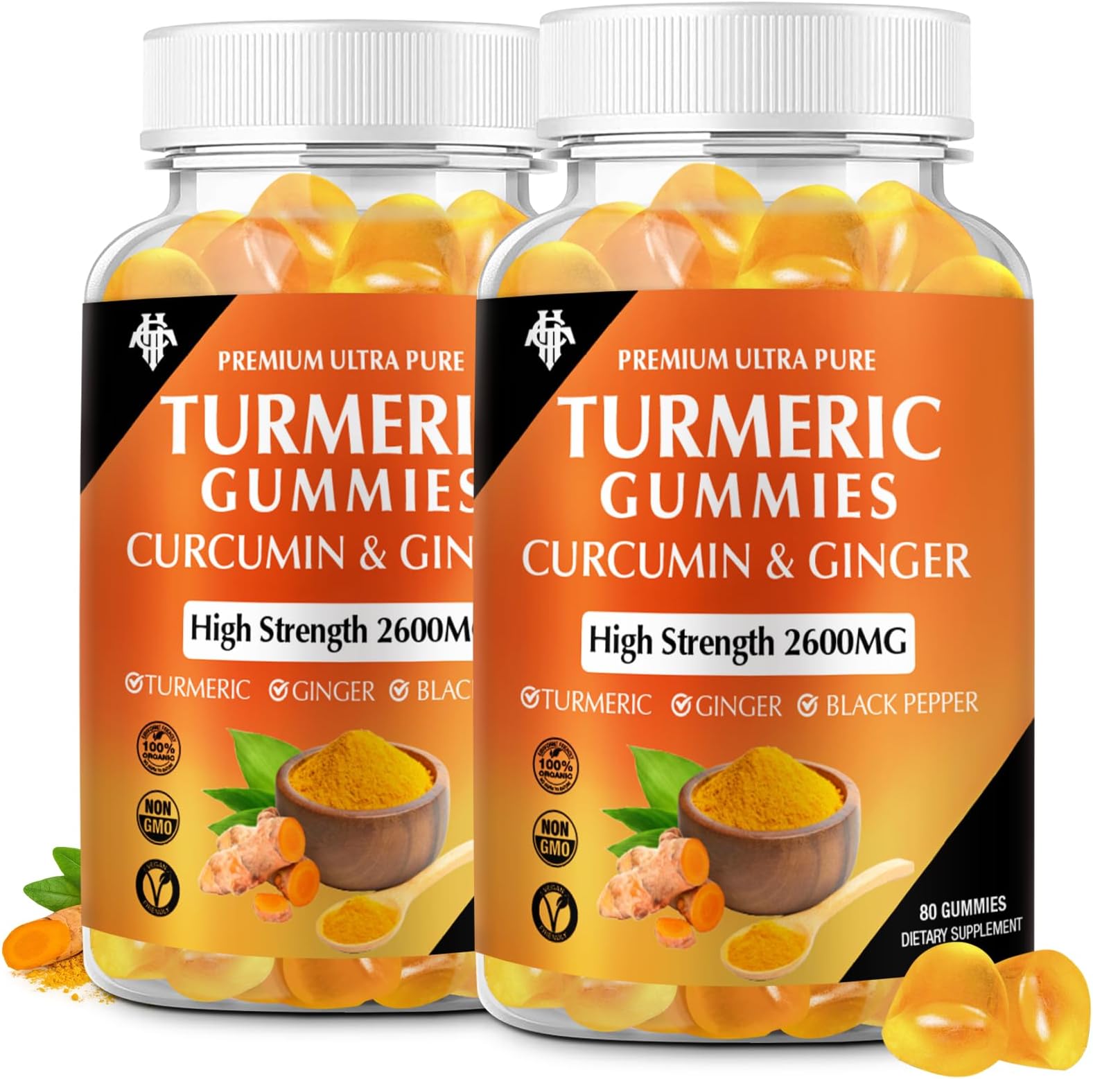Amazon.com: Sugar Free Turmeric Ginger Gummies with 5000 IU Vitamin D3 ...