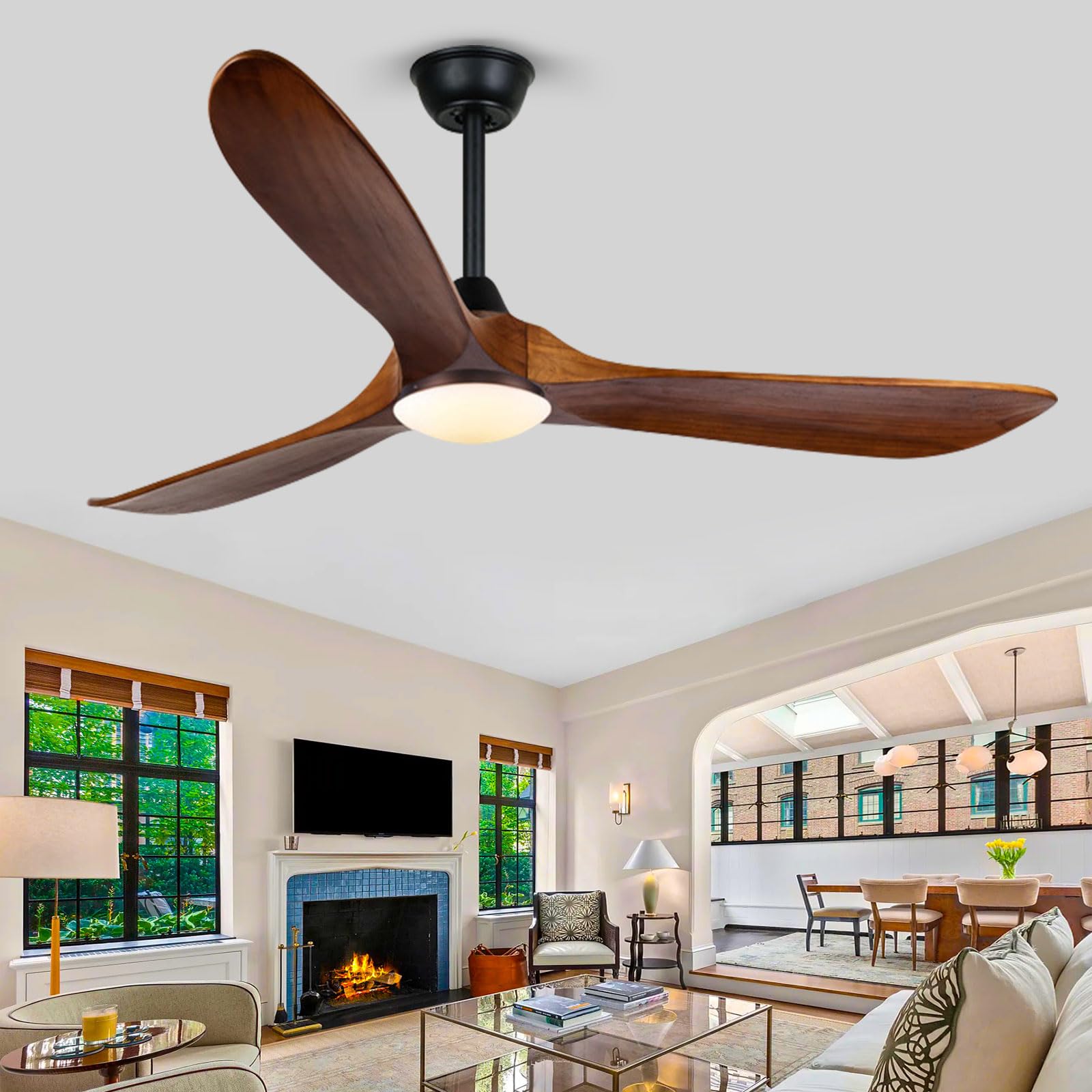 Amazon.com: 60 inch Ceiling Fan with Lights Outdoor Ceiling Fans for ...