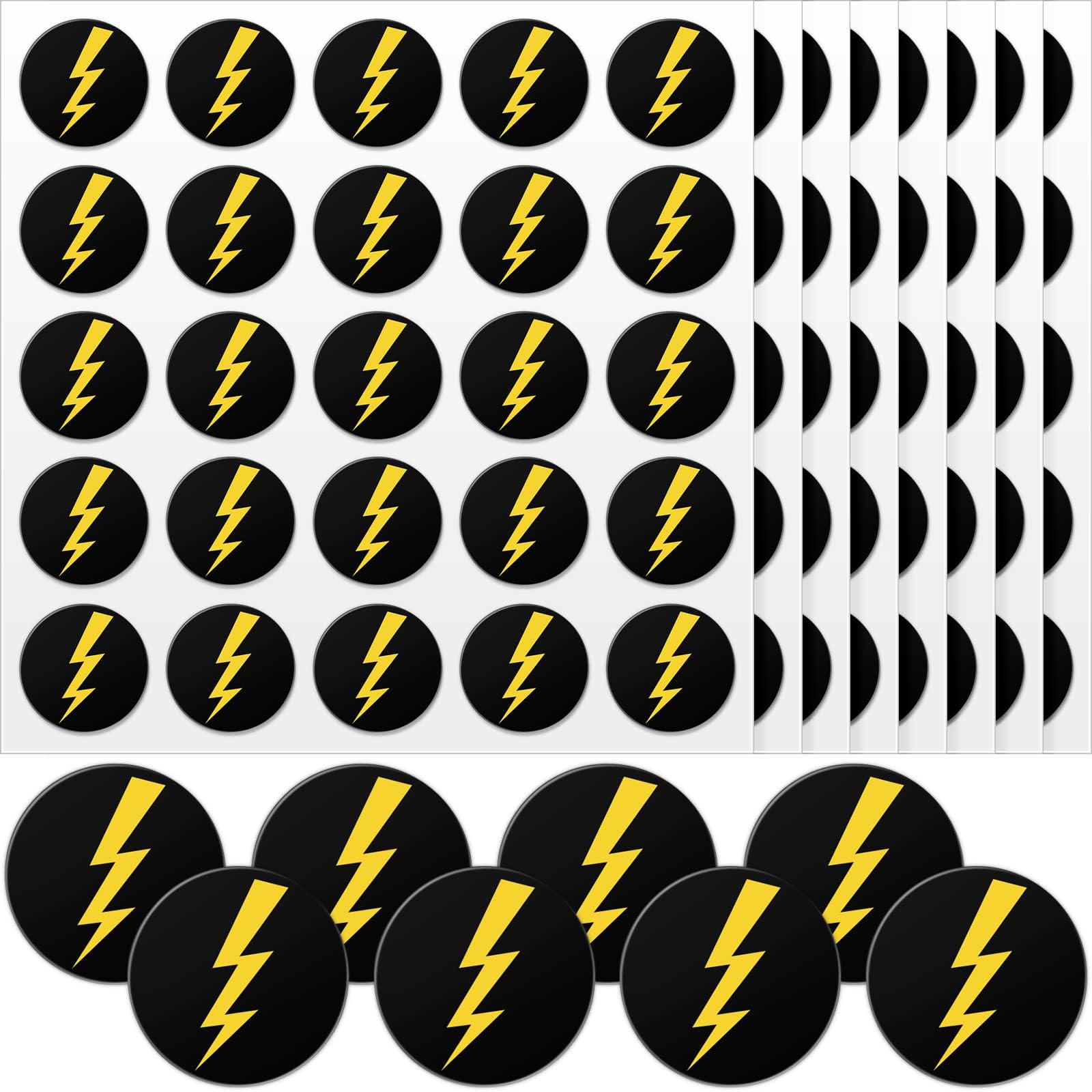 Amazon.com: Zaiphany 48 PCS Black Lightning Bolt Decals for Wall or ...