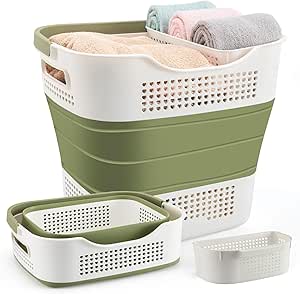 Amazon.com: Collapsible plastic laundry hamper basket: collapsible ...