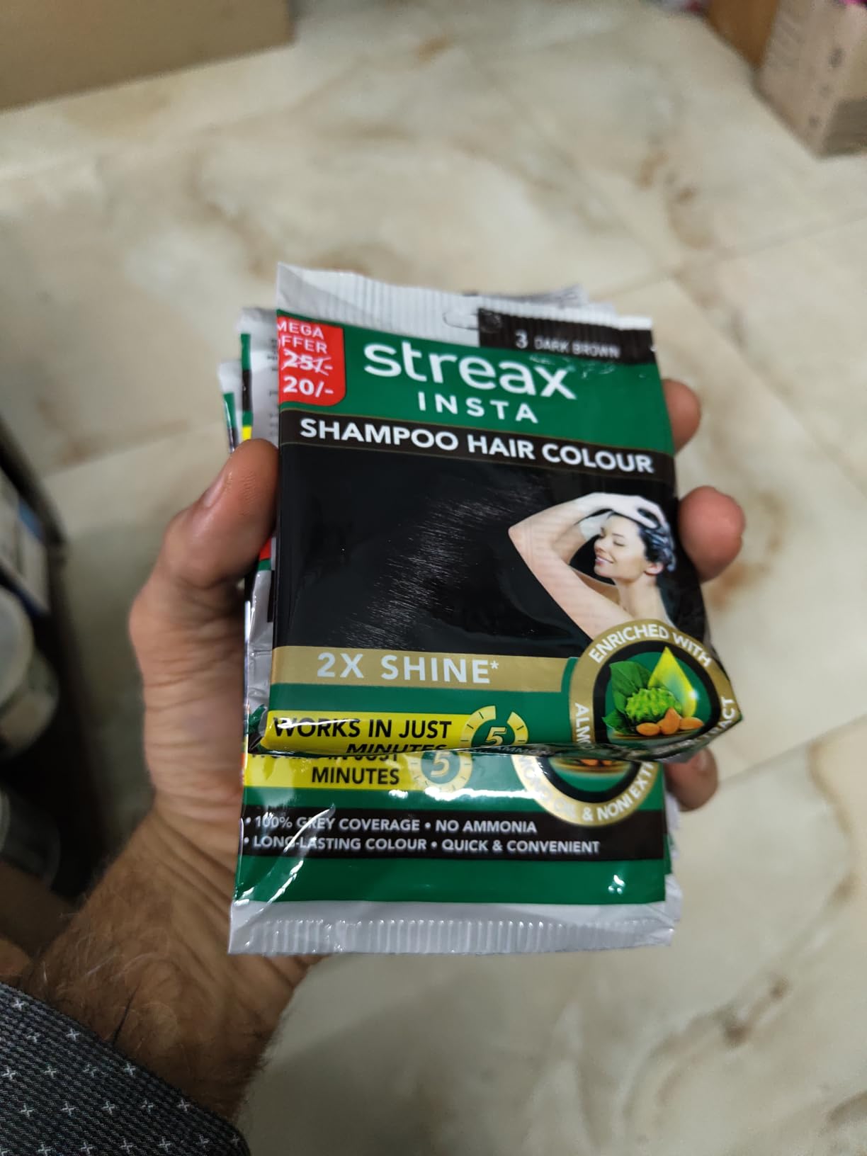 Buy Streax Insta Shampoo Hair Colour For Men & Women | Enriched With ...