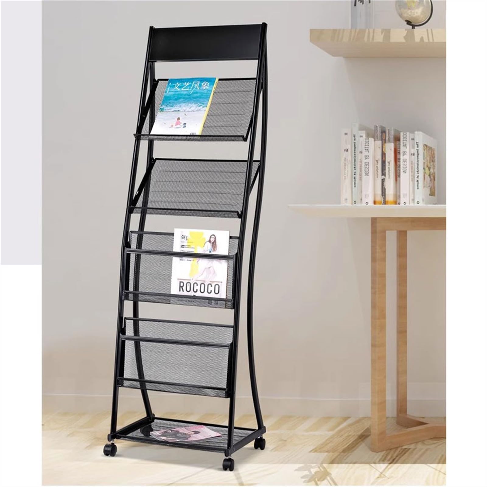 Brochure Rack Floor Standing Store Newspaper Brochure Display Stand ...
