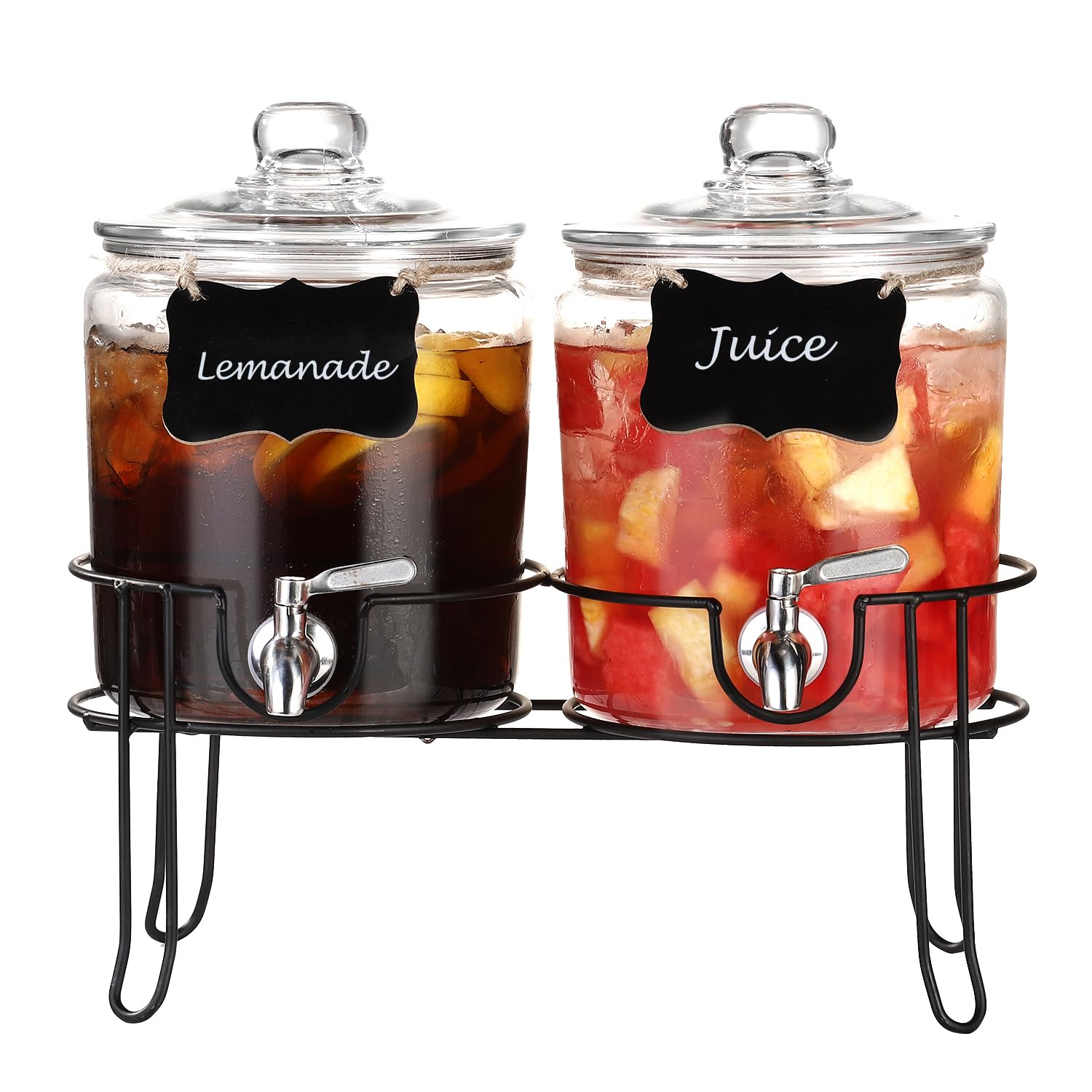 Amazon.com | RuileMei 1 Gallon Glass Drink Dispensers For Parties ...