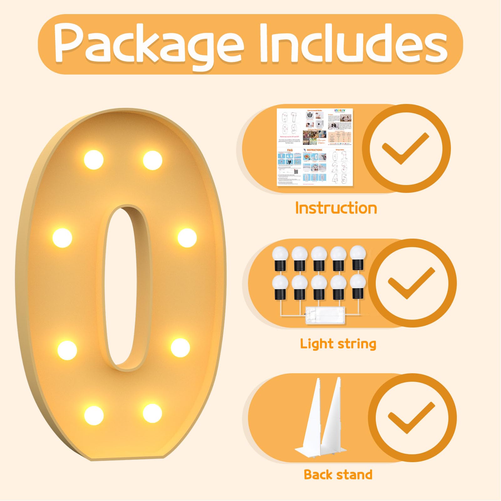 Snapklik.com : Marquee Numbers 3 Feet Tall Large Light Up Numbers 40th ...