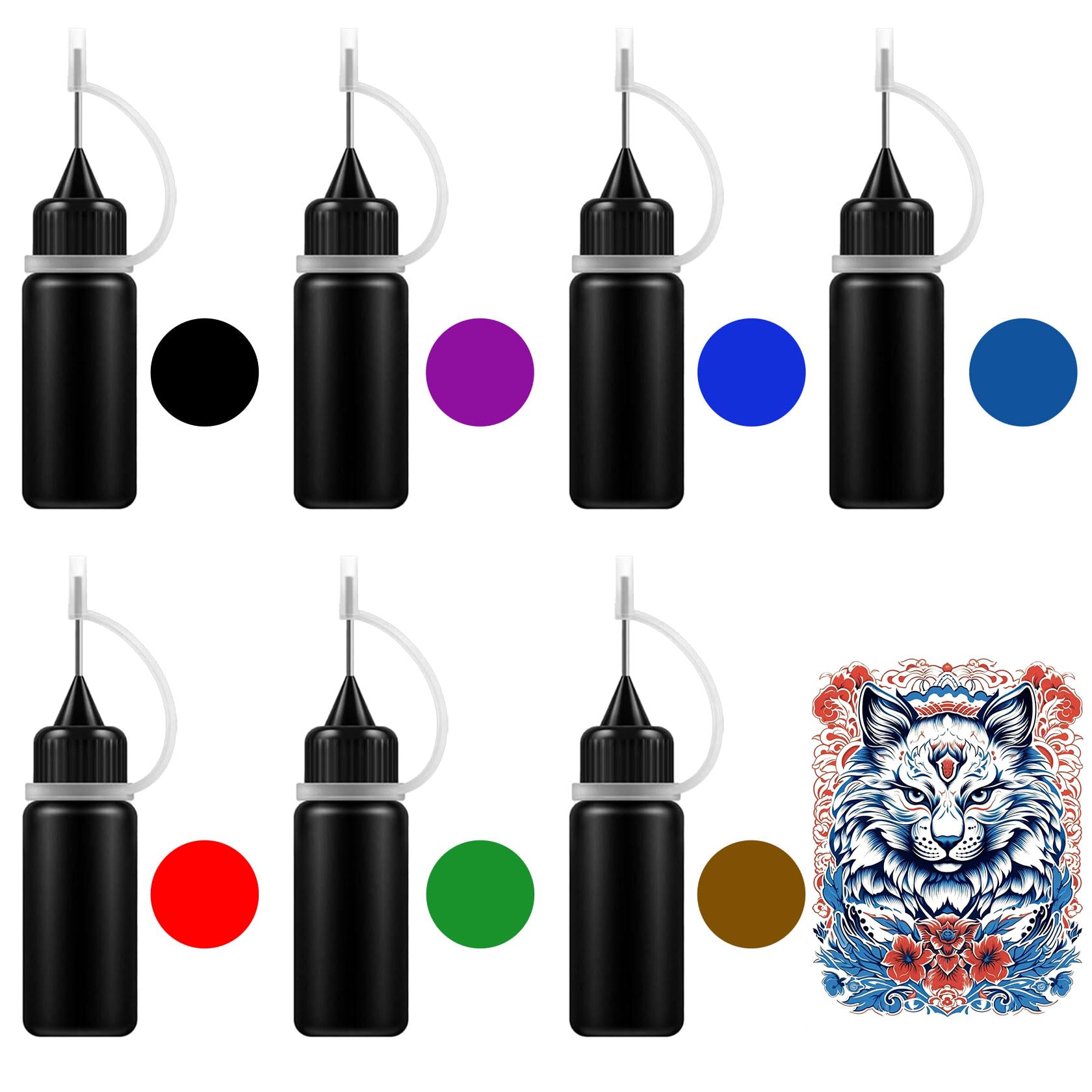 Amazon.com : 7 Colors Temporary tattoo Ink Kit for Women & Men,Trend ...