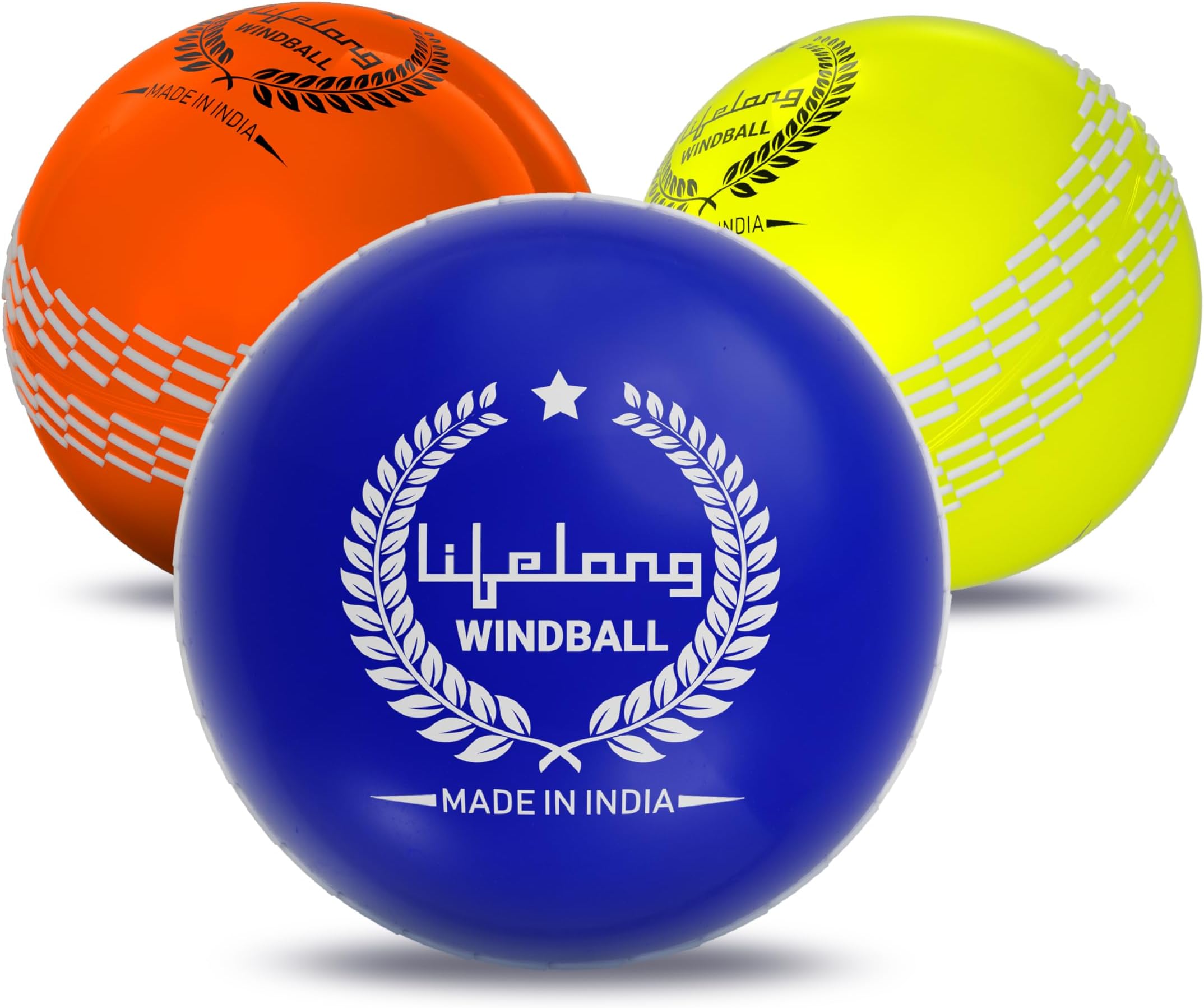 Lifelong PVC Soft Cricket Balls, Set of 3 | Wind Balls for Matches ...