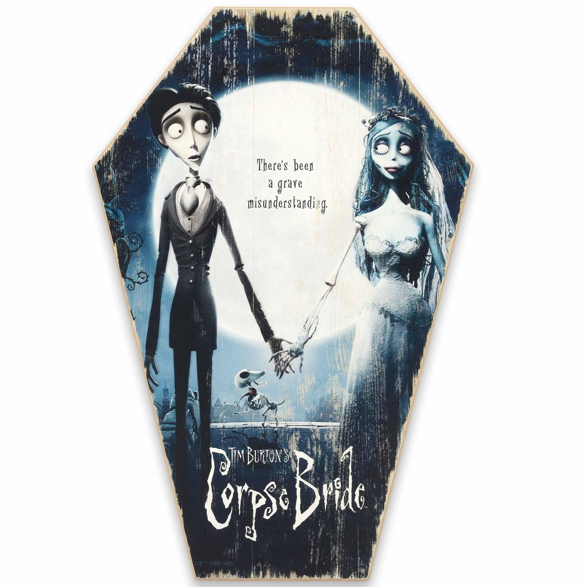 Amazon.com: Corpse Bride Movie Poster Coffin Wood Wall Decor - Vintage ...