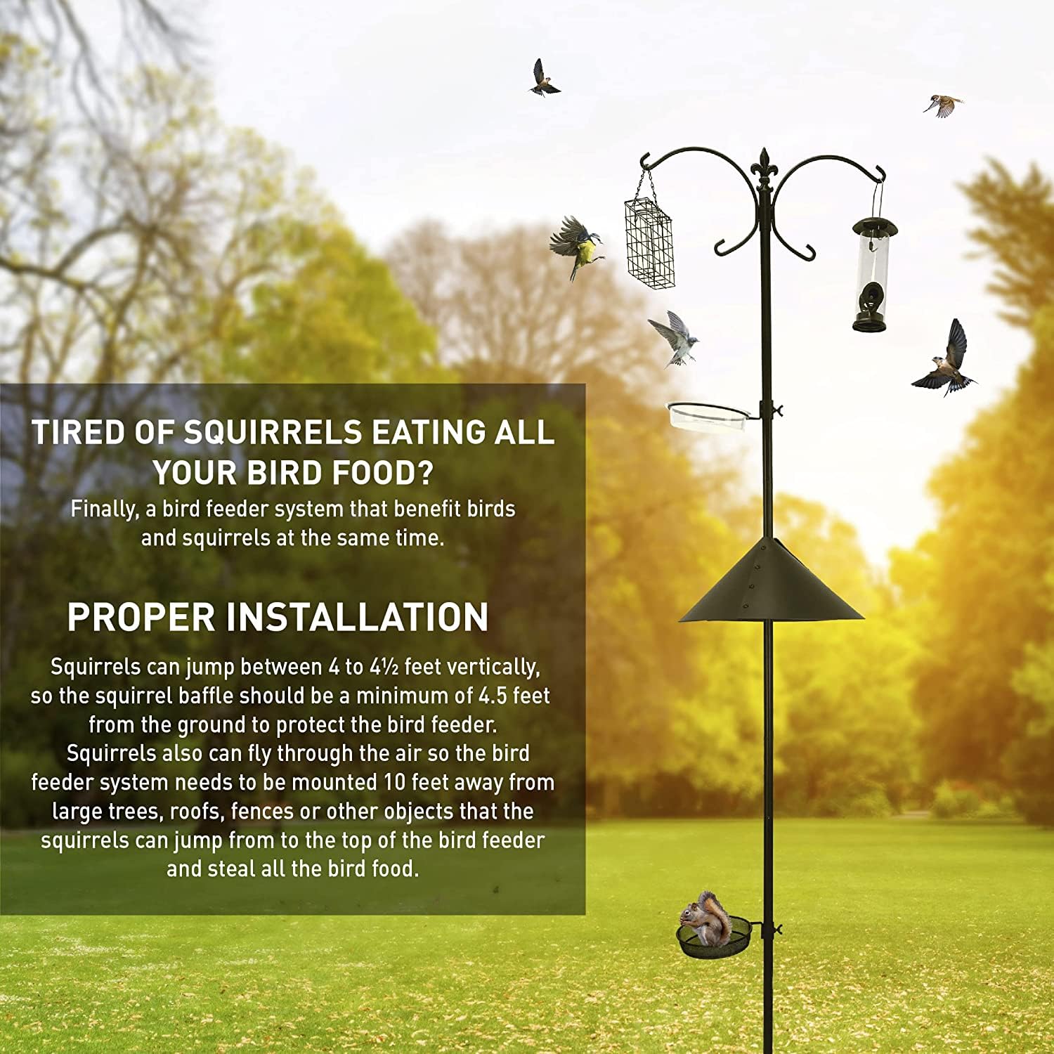 Snapklik.com : EasyGo Product Squirrel Proof Bird Station - 81 Inch ...