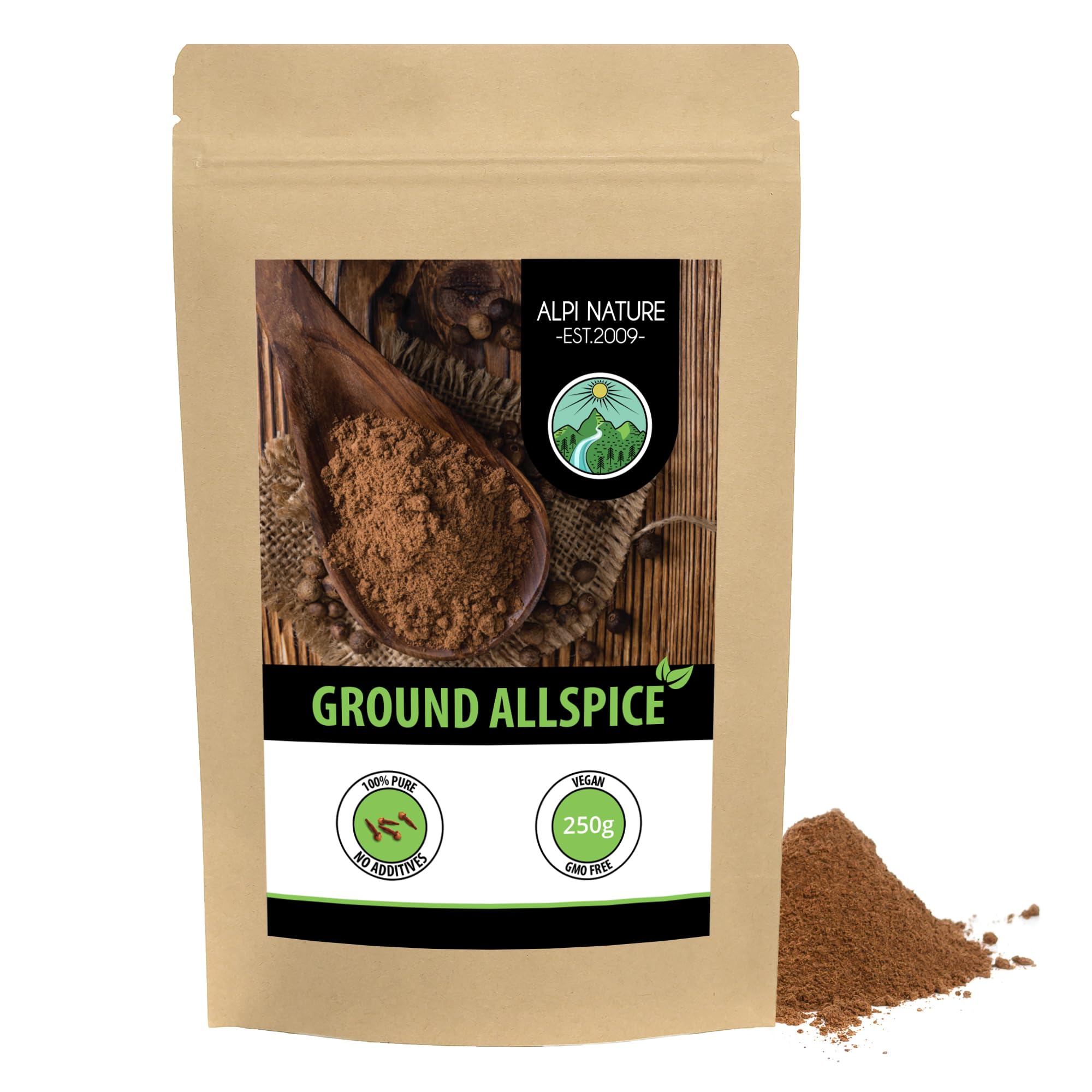 Allspice ground (250g, 8.8 oz), allspice grains ground 100% natural ...