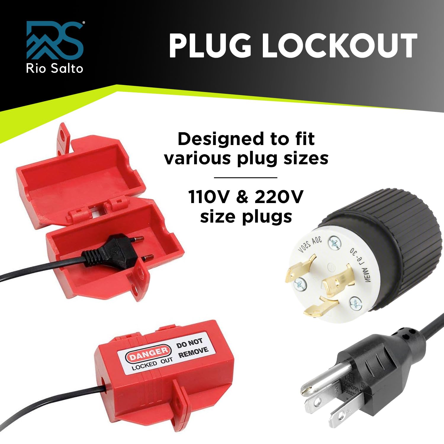 Snapklik.com : Rio Salto Plug Lock For Lockout Tagout Kit, OSHA ...