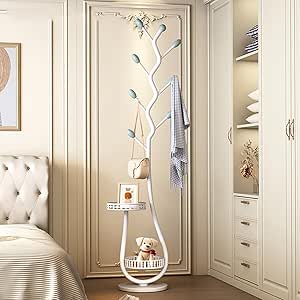 Amazon.com: Tree-Shaped Coat Rack with Storage Tray & 8 Hooks ...