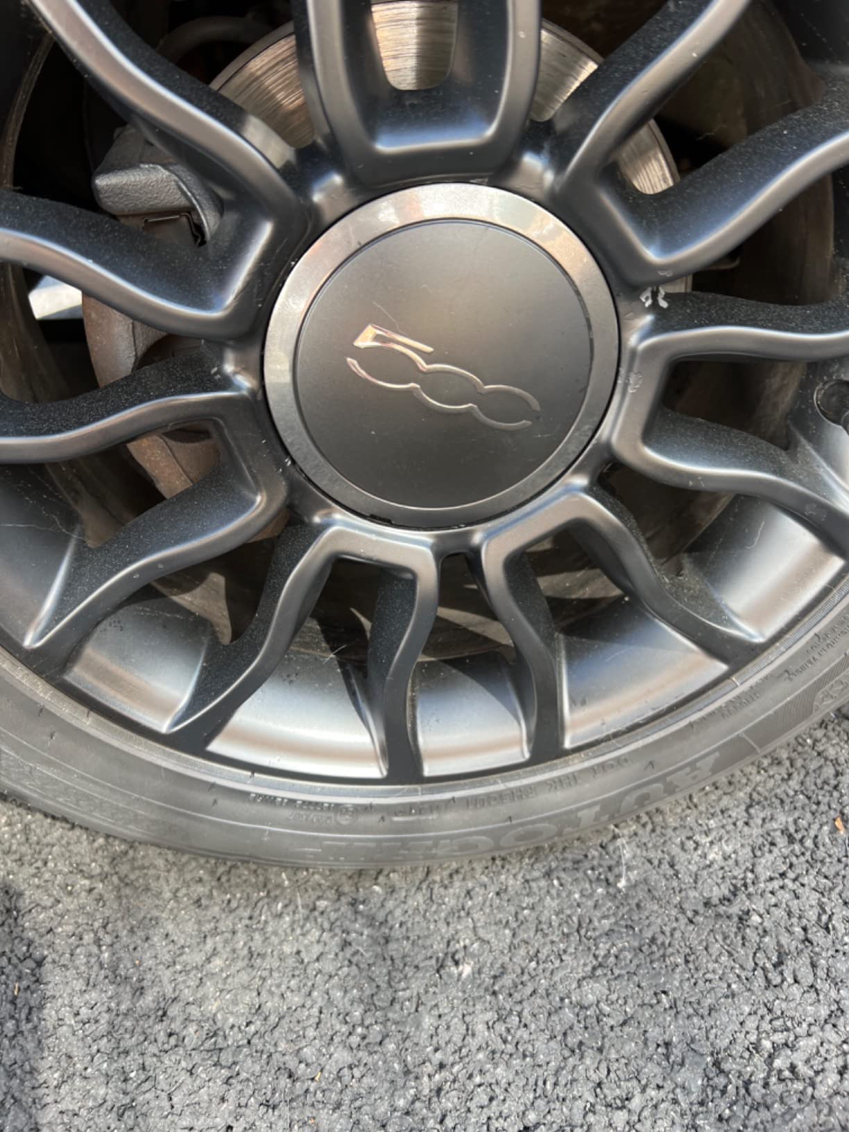 Genuine Fiat 500/C wheel hub cap set – 4 pieces – 51884863 : Amazon.co ...