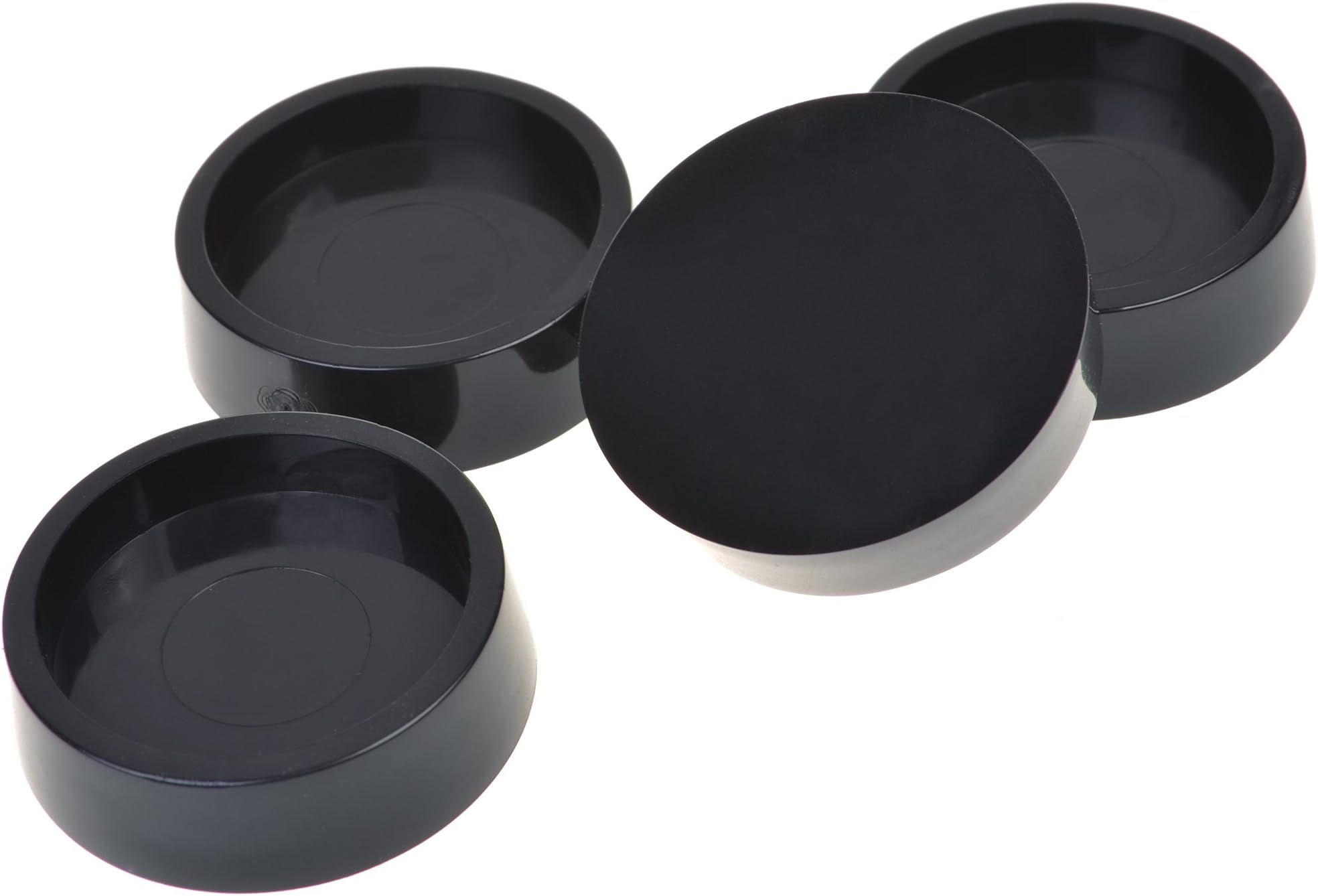Cosmos 4 PCS Rubber Furniture Caster Cups, Round Floor Protector ...