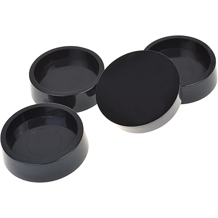 Cosmos 4 PCS Rubber Furniture Caster Cups, Round Floor Protector ...