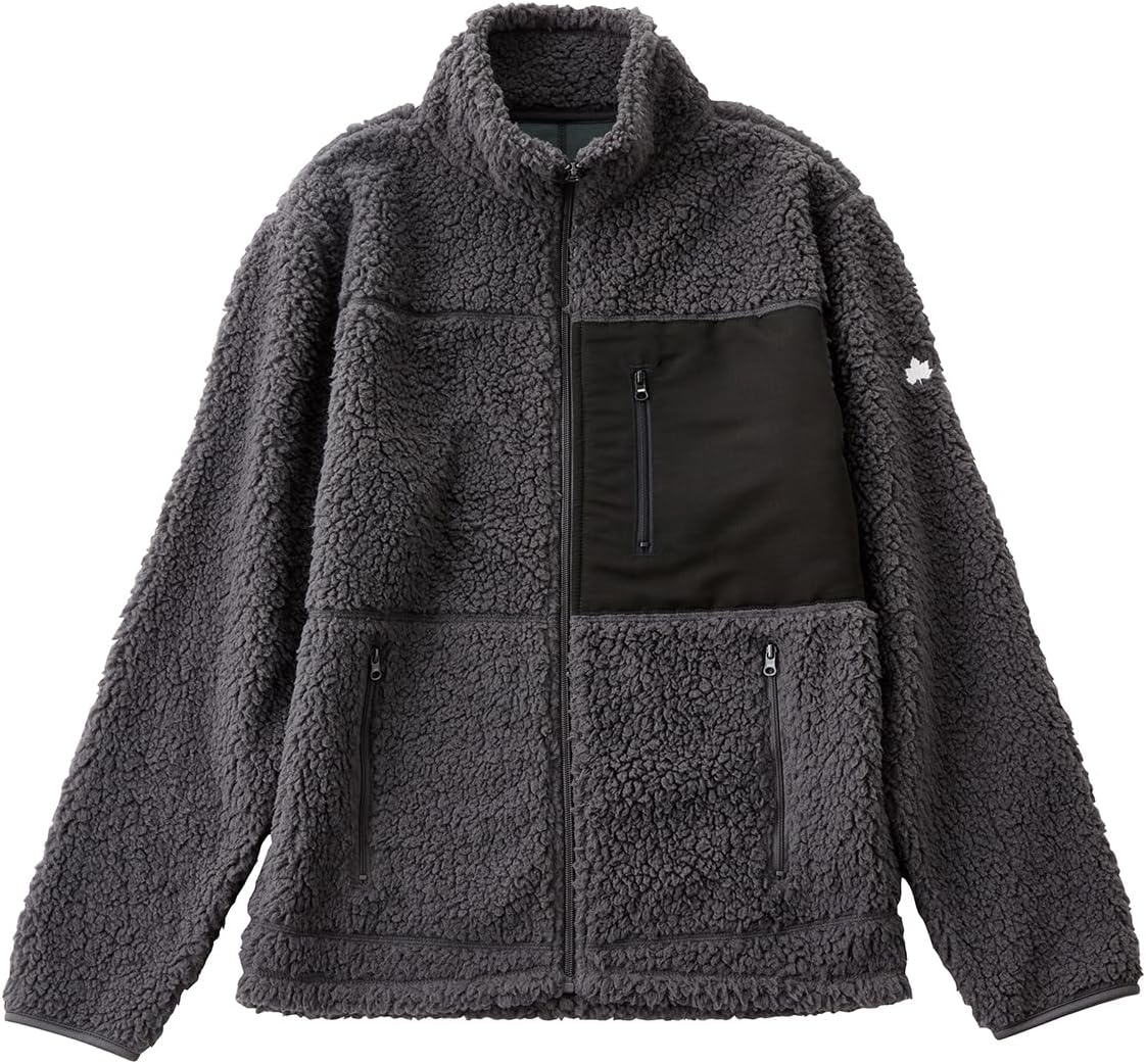 Amazon.co.jp: [ロゴスバイリプナー] 防風シープボアジャケット #35208 チャコールグレー XXL 35208250 ...