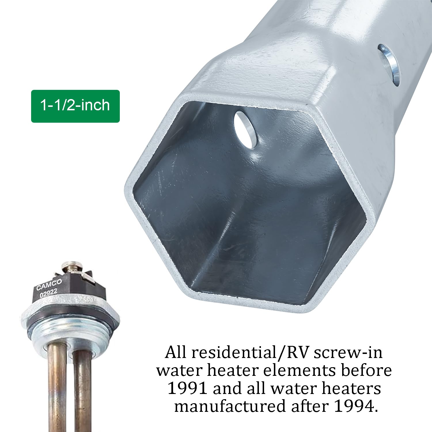 Snapklik.com : Upgraded RV Water Heater Element Wrench Socket, Dual Hex ...